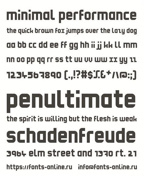 Minimal Performance Font
