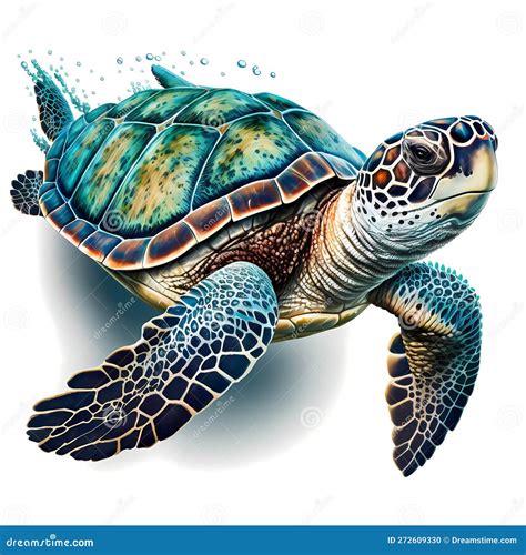Happy Funny Turtle Generative AI Stock Illustration Illustration Of Ocean Wild