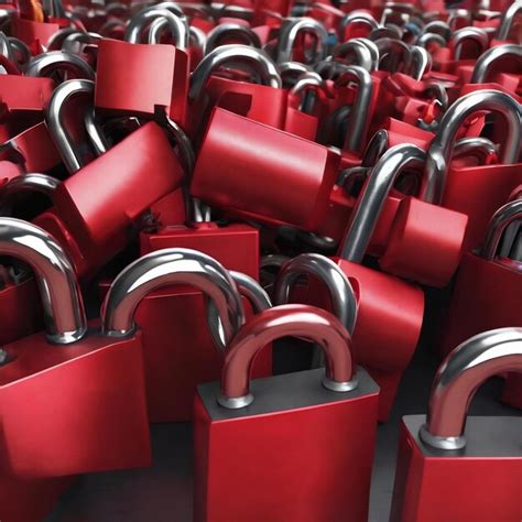 Premium Ai Image Concept Of Security Warning With 3d Red Padlock
