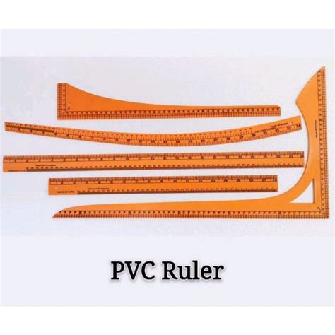 Pvc Tailor Ruler Tailoring Diy Accessories Barang Jahitan Pembaris Jahit Plastic Set Big L Curve