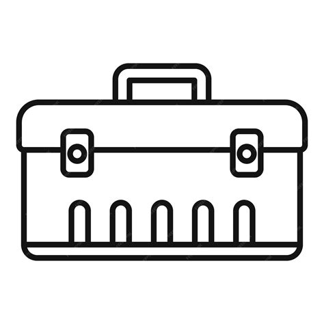 Premium Vector Car Tool Box Icon Outline Car Tool Box Vector Icon For
