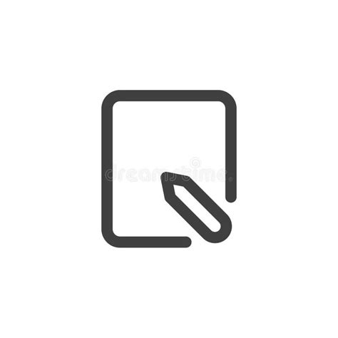 edit document outline icon stock vector illustration of stroke 116231526