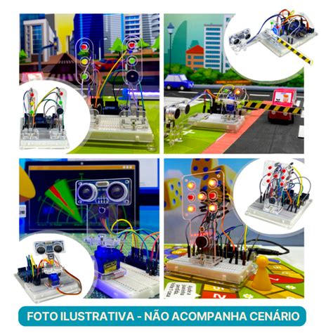 kit arduino uno r3 com projetos em acrílicos completo instituto digital