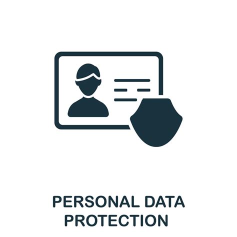 Personal Data Protection Icon Simple Illustration From Fintech Industry Collection Creative