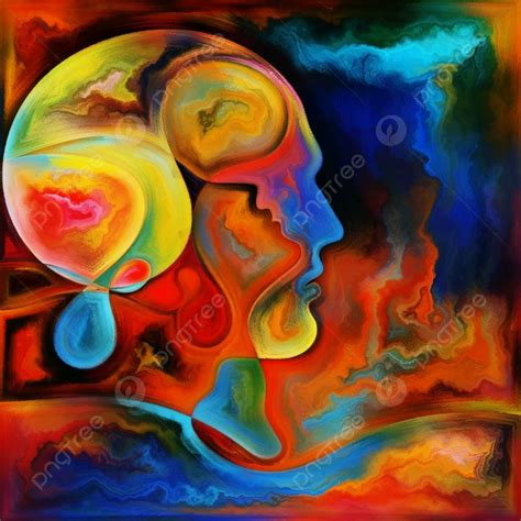 미국 시리즈의 스펙트럼 마음 색상 인간의 실루엣으로 구성된 예술적 추상화 사진 배경 및 무료 다운로드를위한 그림 Pngtree