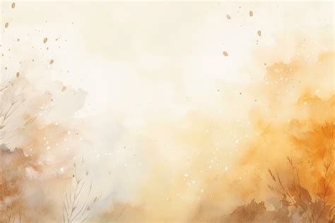 Ai Generated Autumn Watercolor Background Abstract Autumn Background With Falling Leaves