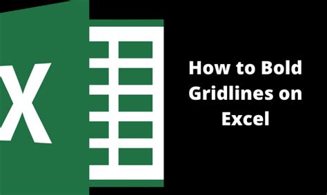 How To Bold Gridlines On Excel Basic Excel Tutorial