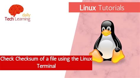 How To Check Checksum Of A File Using The Linux Terminal Youtube