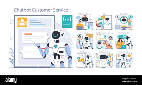 Chat Bot Set Ai Powered Customer Service Online Consultation With Artificial Neural Network