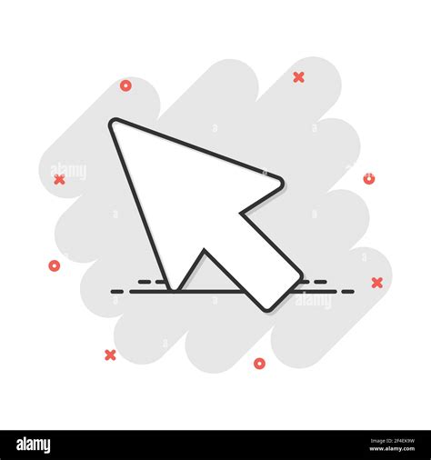 Computer Mouse Cursor Icon In Comic Style Arrow Cursor Vector Cartoon Illustration Pictogram
