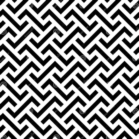 Abstract Seamless Pattern Background Maze Of Black Geometric Design Elements Isolated On White