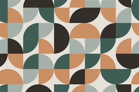 Premium Vector Vector Seamless Trendy Vintage Background Color Geometric Design Abstract