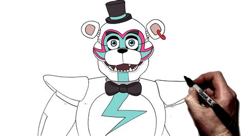 How To Draw Glamrock Freddy Step By Step Fnaf Security Breach Youtube