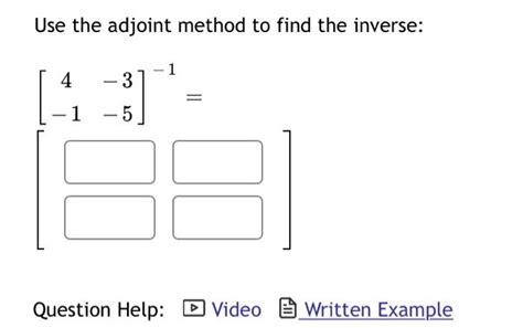 solved use the adjoint method to find the inverse