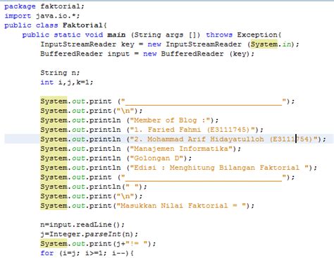 Pemrogaman Berorientasi Objek Mif 11 Program Java Menghitung