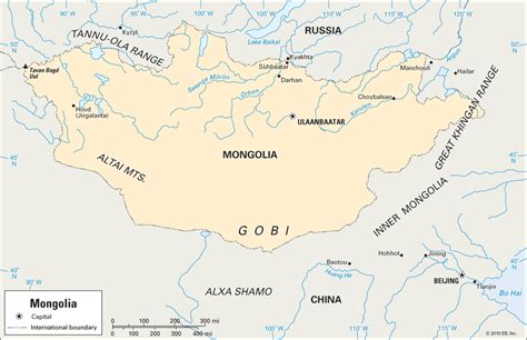 Printable Map Of The Geography Of Mongolia