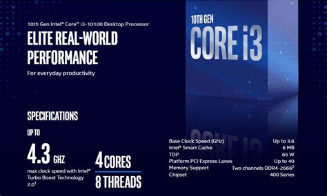 Intel 10th Gen Core I3 10100 Processor Price In BD RYANS