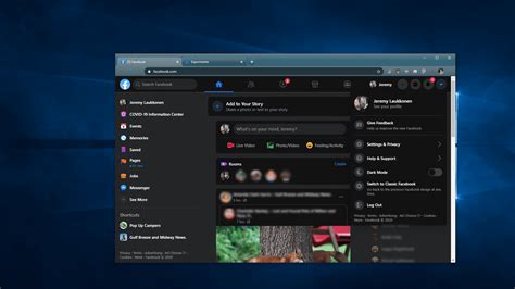how to get dark mode on facebook