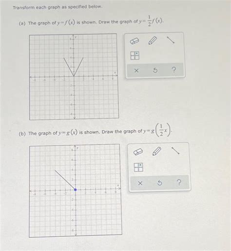 solved transform each graph as specified below a the