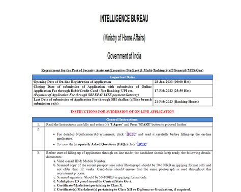 IB Application Form 2024 Direct Link To Apply Online