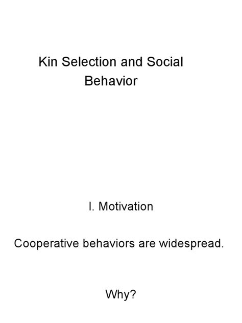 Kin Selection Pdf Biological Evolution Evolutionary Biology