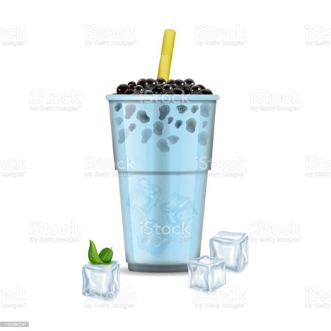 현실적인 상세한 3d 버블 밀크 티 벡터 0명에 대한 스톡 벡터 아트 및 기타 이미지 0명 3차원 형태 각얼음 Istock