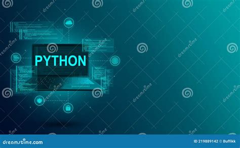Python Code Web Development Coding And Programming Of A Site Or Application On Laptop D Stock