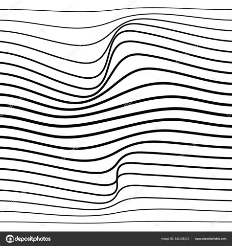 Distorted Wave Monochrome Texture Stock Vector By ©sumkinn 382136312