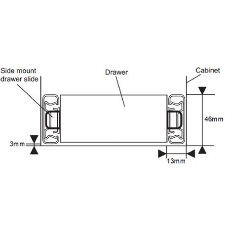 Drawer Slides Size Chart 118mm High X 350mm Pan Drawer Slide