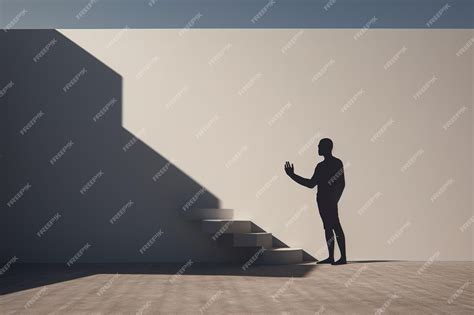 premium photo visual metaphor of a person casting a shadow generative ai