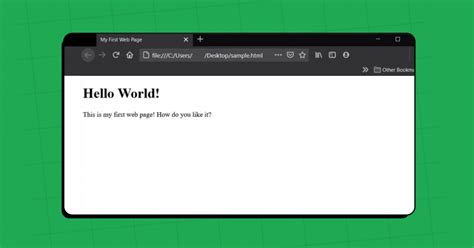 Create A Simple Hello World Page Using Html Source Code