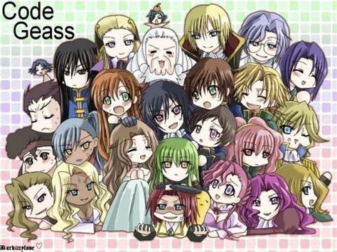 Code Geass Chibis By Darkittylove Code Geass Anime Chibi