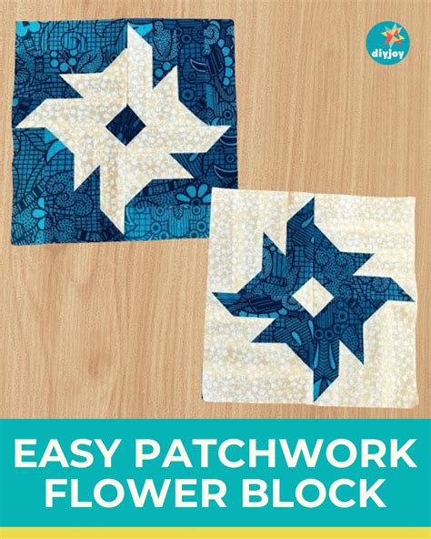 Easy Patchwork Flower Block For Beginners DIY Joy