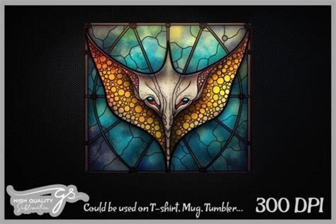 1 Stained Glass Stingray Background Designs And Graphics