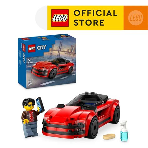 Lego City Red Sports Car Pieces Shopee Singapore
