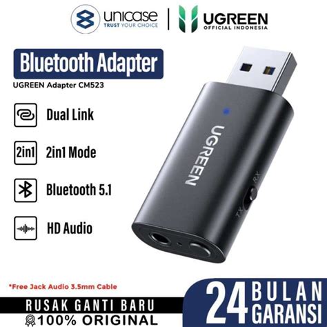 Promo Adapter Usb Bluetooth Ugreen Transmitter Receiver Audio Jack Mm Diskon Di