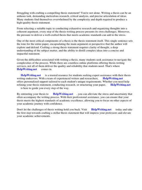 How Make A Good Thesis Statement Pdf Essays Thesis