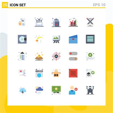 Set Of 25 Vector Flat Colors On Grid For Market Economics Email Business Products Editable