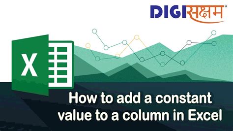 Excel Tips And Tricks How To Add A Constant Value To A Column In Excel Youtubeshort Youtube