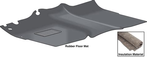 Rubber Front Floor Mats For 1973 79 Ford Trucks One Piece Replacement