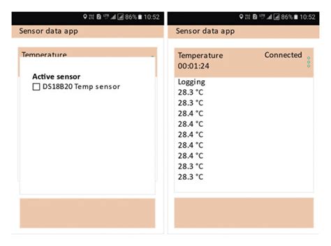 Temperature Data Logging Using The Sensor Data Application Download Scientific Diagram