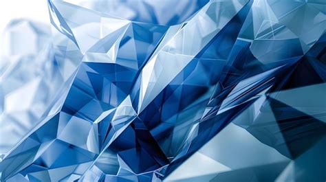 Premium Photo Blue Polygon Structure Abstract Ai Generated