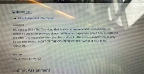 Hide Assignment Information Instructions You Need To Chegg