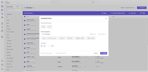 Bulk Unpublish Entries