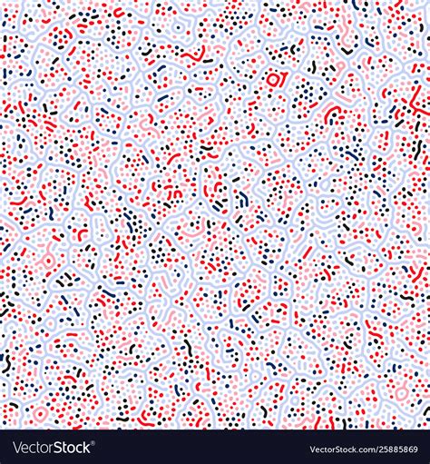 Diffusion Reaction Seamless Pattern Black Vector Image