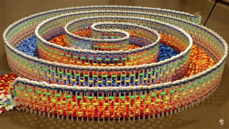 Watching This Beautiful 15000 Piece Domino Pattern Get Dest Watching This Beautiful 15000 Piece Domino Pattern Get Dest
