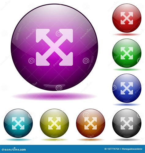 resize full alt glass sphere buttons stock vector illustration of