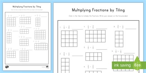 Multiplying Fractions By Tiling With Grids Activity