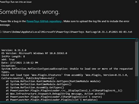 something went wrong · issue 9466 · microsoft powertoys · github