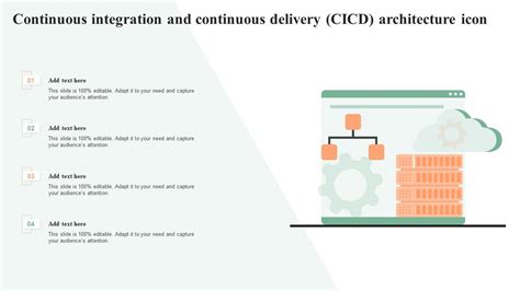 Continuous Integration And Continuous Delivery Cicd Architecture Icon Ppt Slide